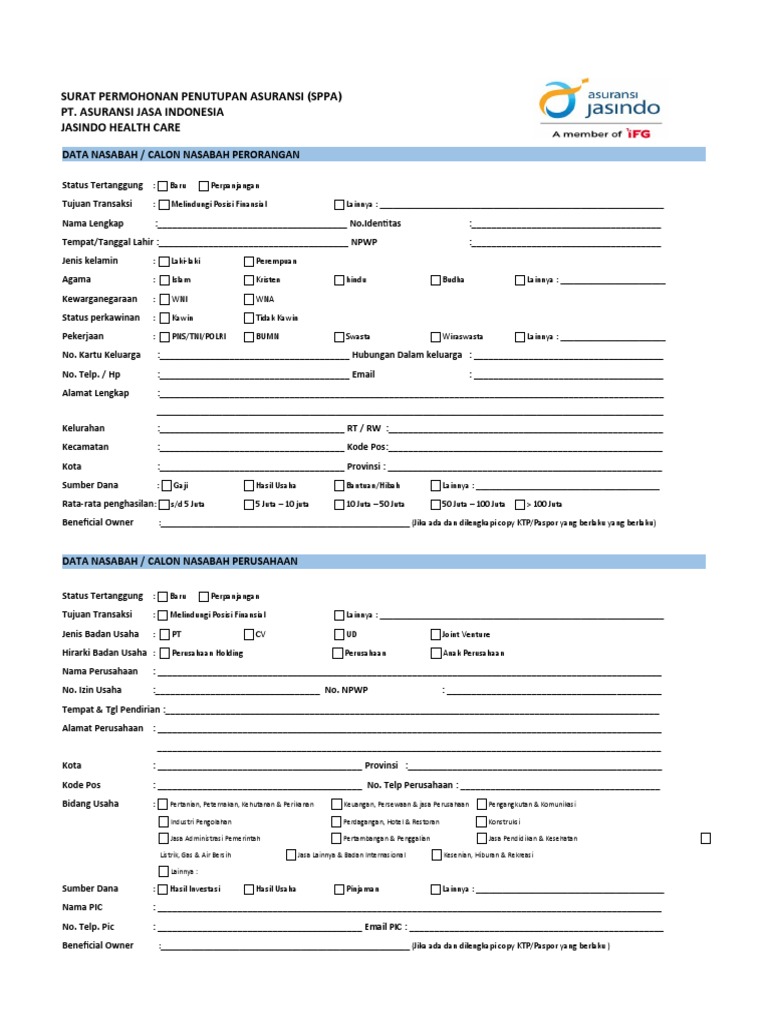 1 SPPA Asuransi Jasindo Health Care | PDF