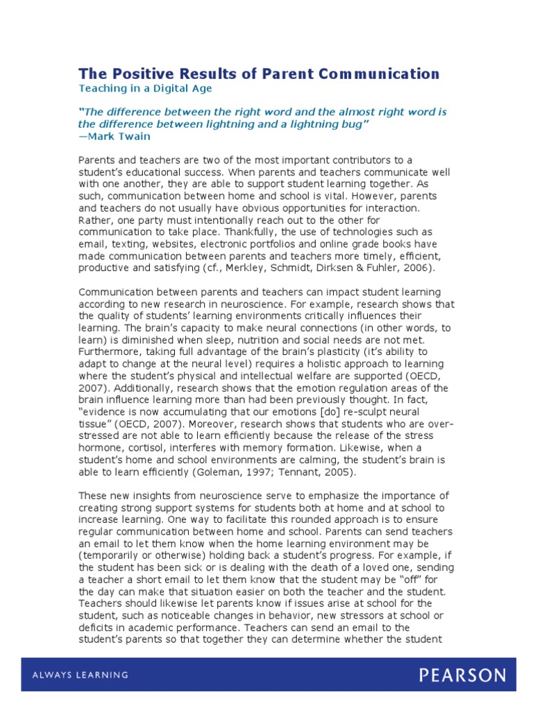 Enhancing Parent-Teacher Communication | PDF | Teachers | Communication