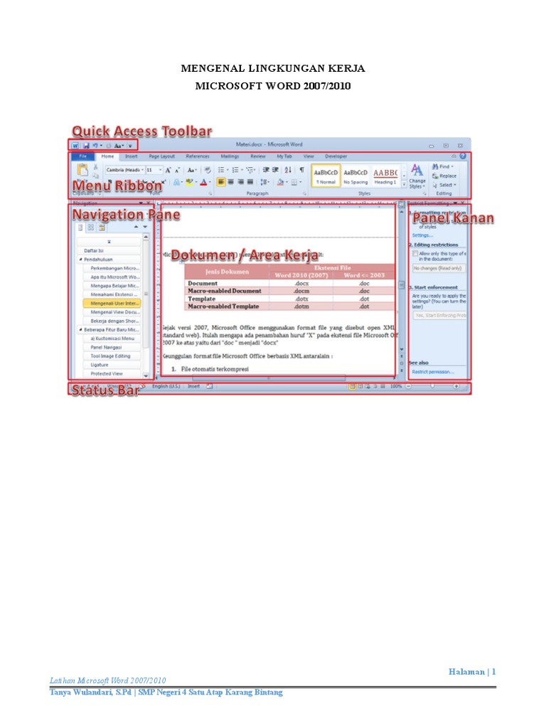 Latihan Mengetik MS - Word 2007 | PDF