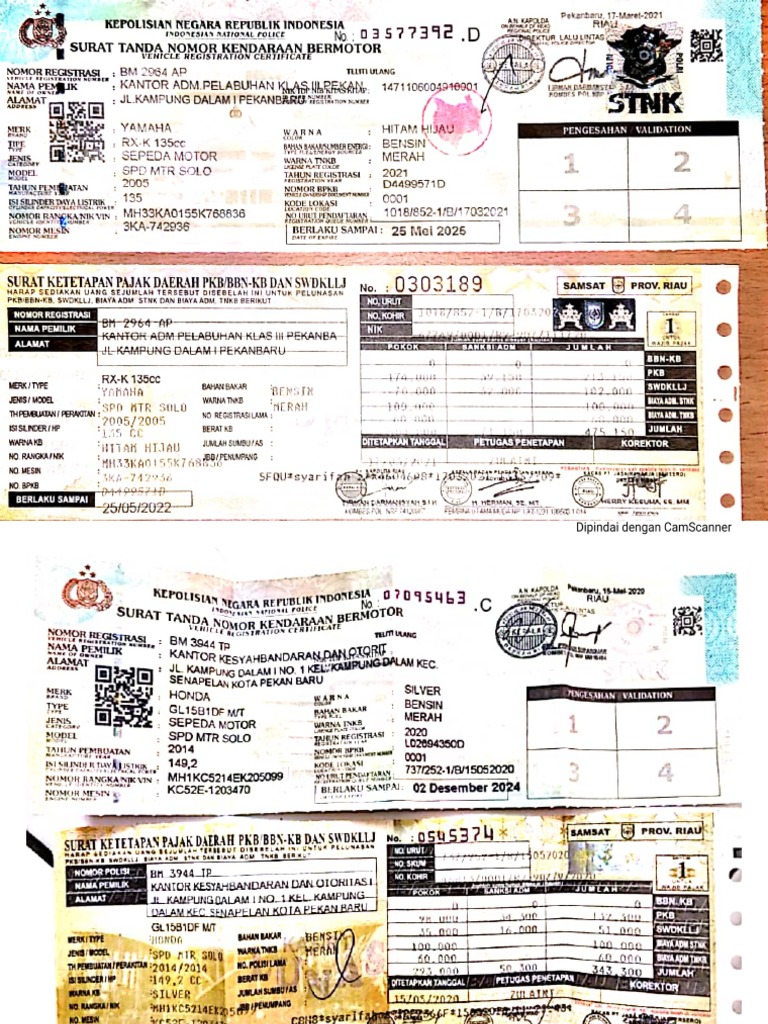 STNK Motor Merged | PDF