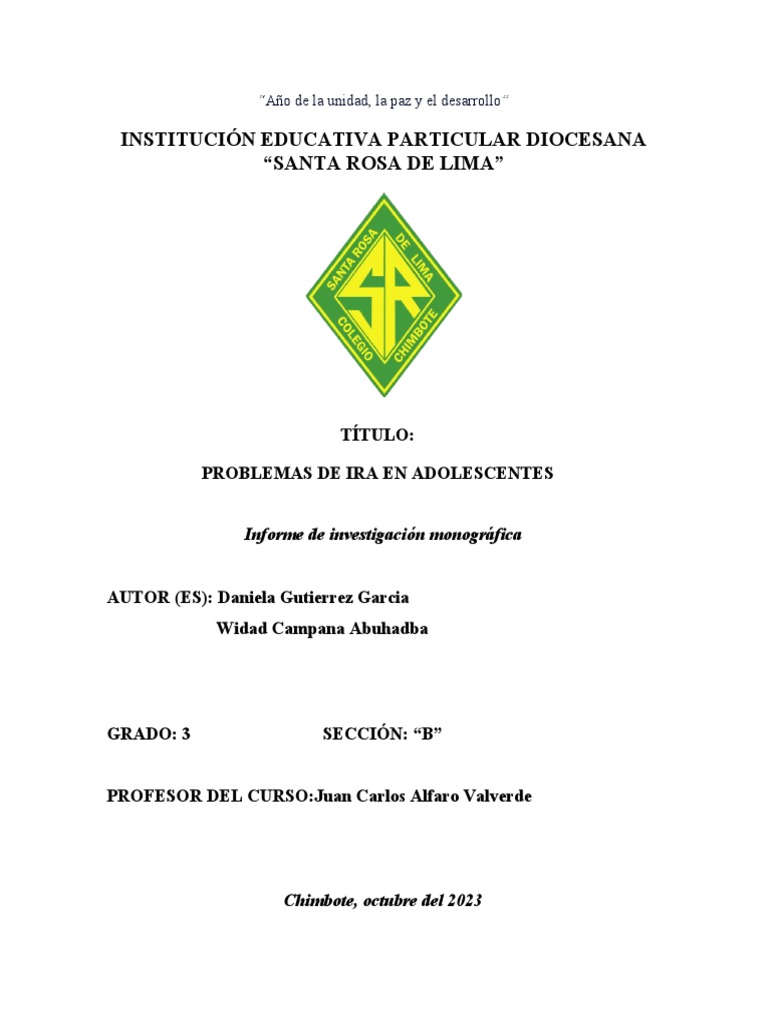 Caratula de La Monografía | PDF