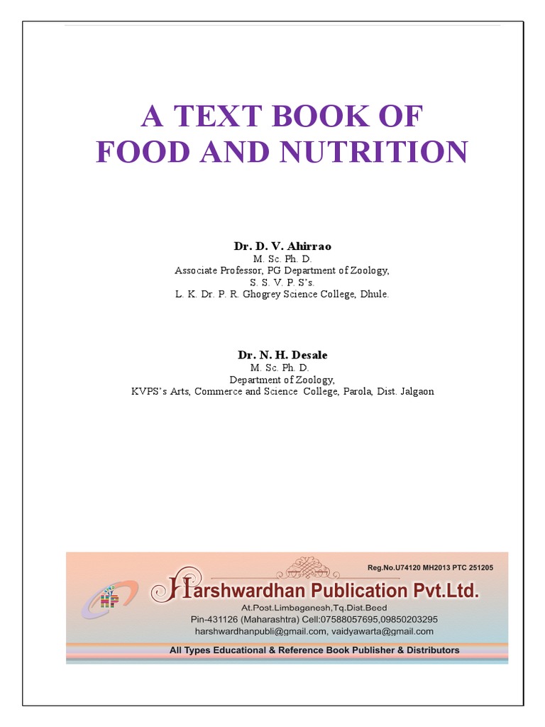 Book A Text Book of Food and Nutrition | PDF | Food Energy | Foods