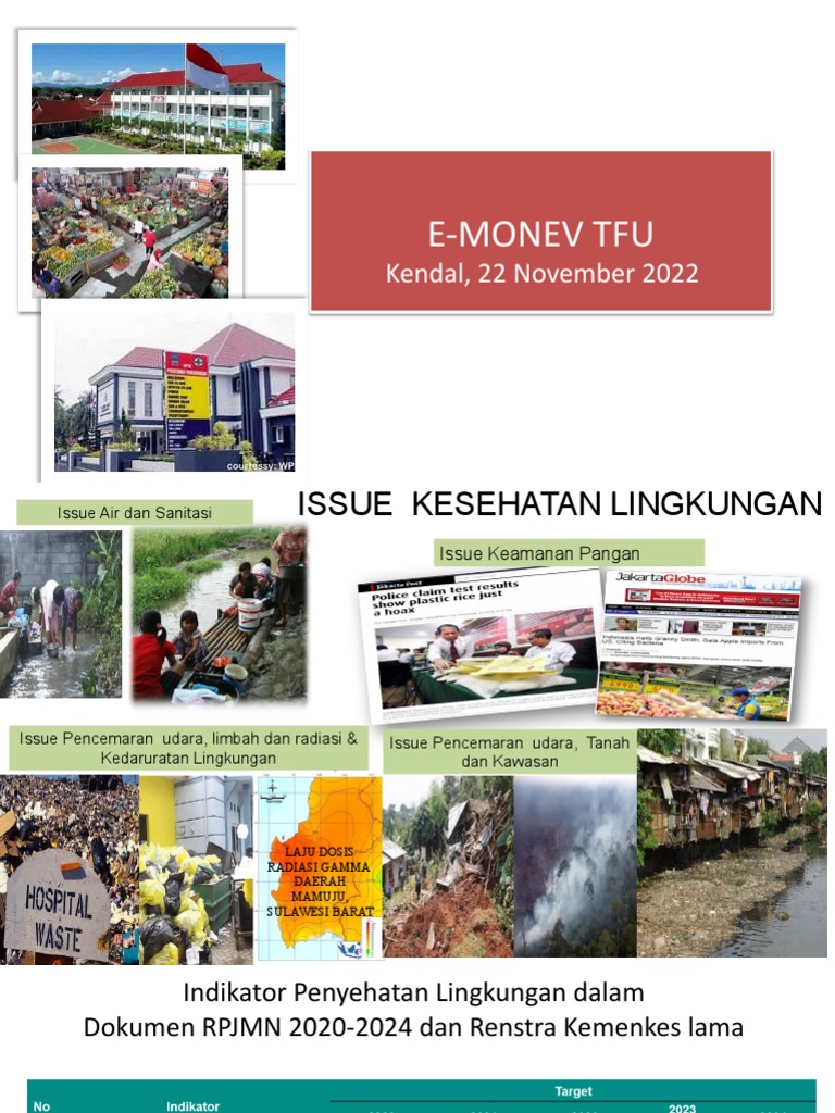 E-Monev TFU Kesehatan Lingkungan 2022 | PDF