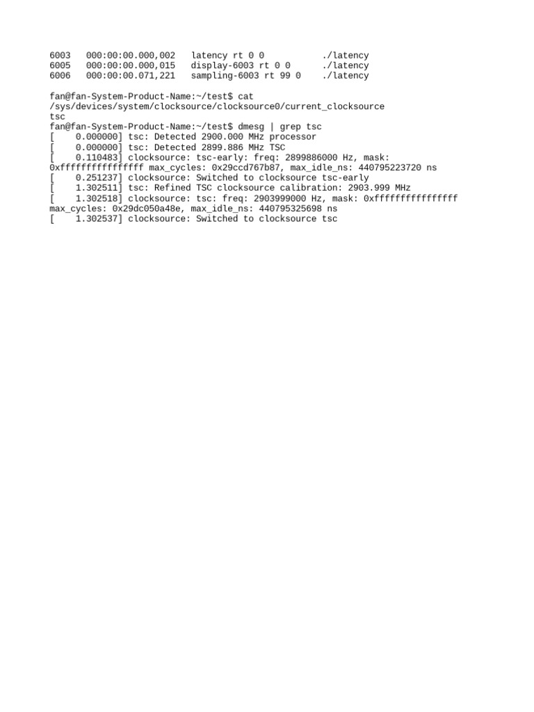 TSC Clocksource Calibration Logs | PDF