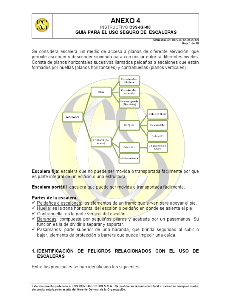 Css-Igi-03 Anexo 4 Guia para Uso Seguro Escaleras Rev 0 (12!06!2012) | PDF