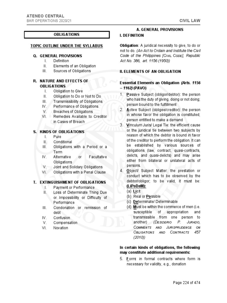 Obligations Notes - Up | PDF | Social Science | Law