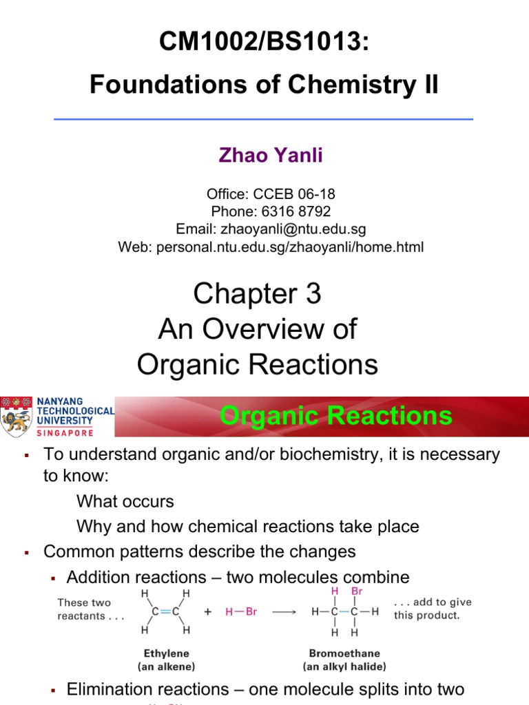 CM1002/BS1013: Foundations of Chemistry II: An Overview of Organic ...