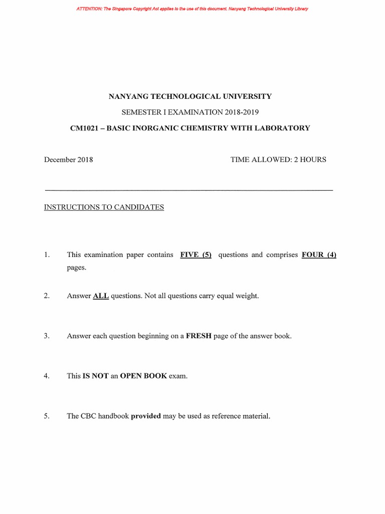 CM1021 2018-2019 Semester 1 | PDF