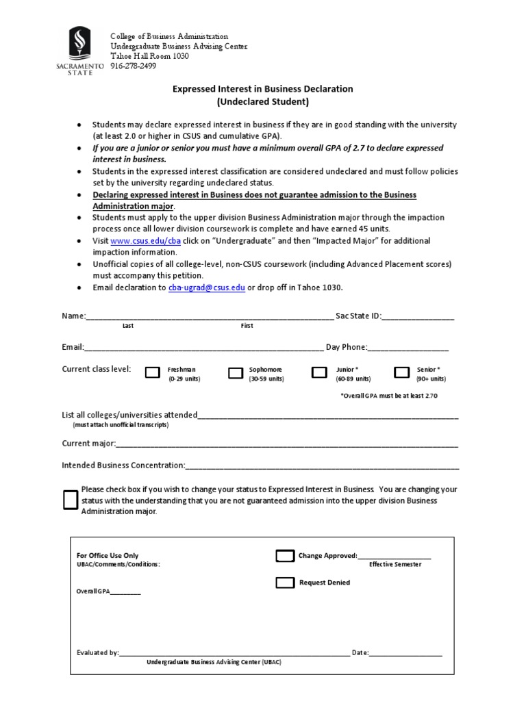 Business Interest Declaration Form | PDF