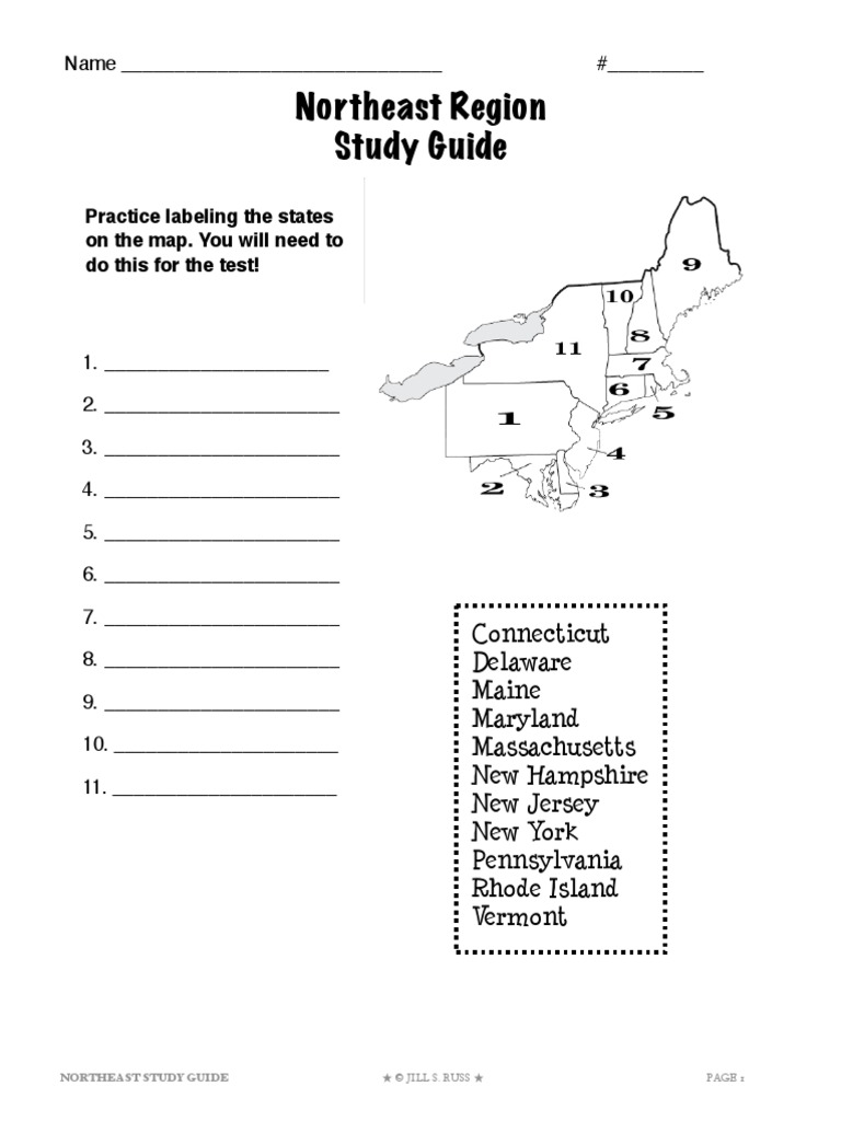 Northeast Study Guide Revised | PDF | Northeastern United States ...