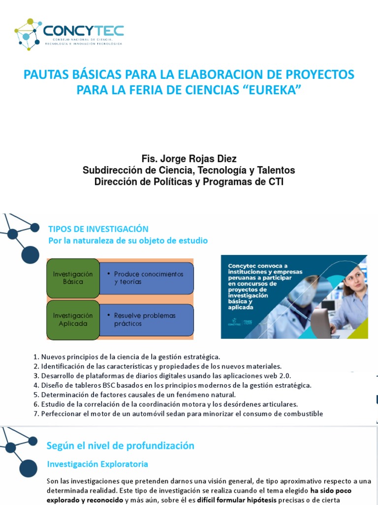 CONCYTEC-Presentacion EUREKA | PDF | Relaciones personales, crianza y desarrollo personal ...