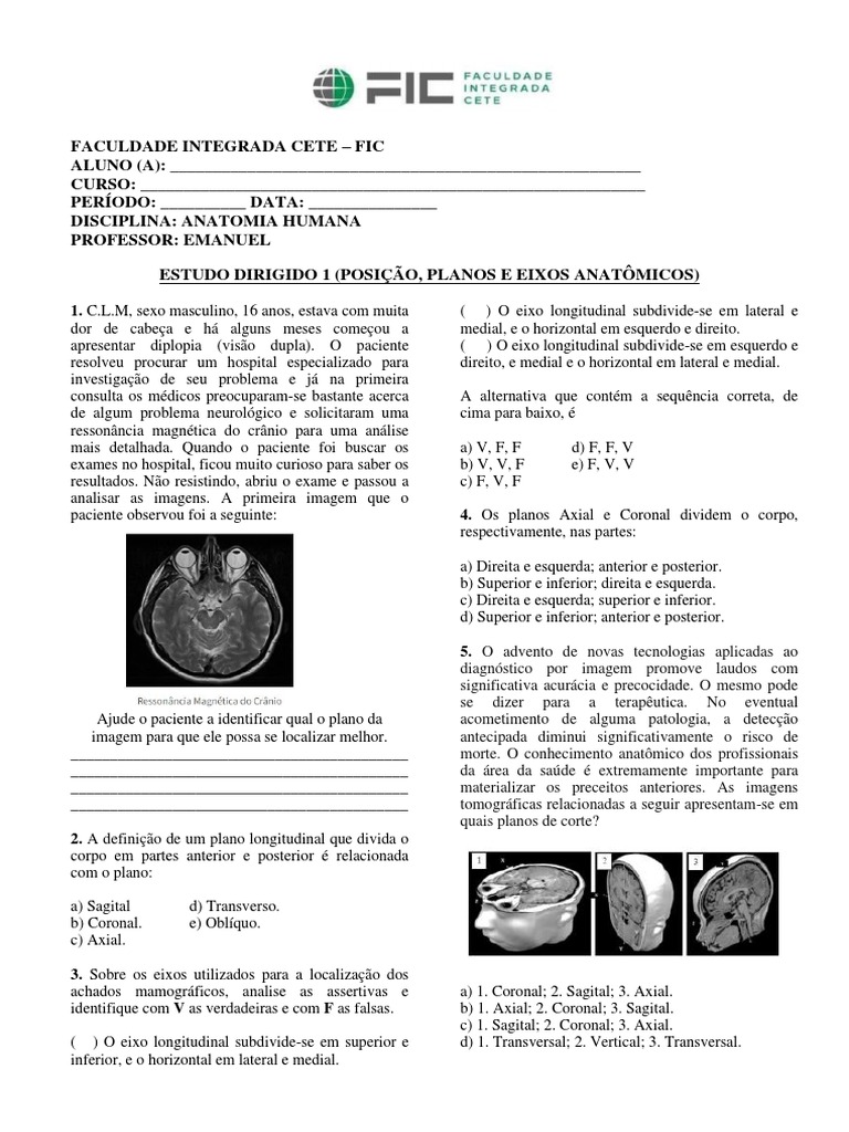 Atividade 2 (Estudo Dirigido) | PDF | Ciências e Matemática
