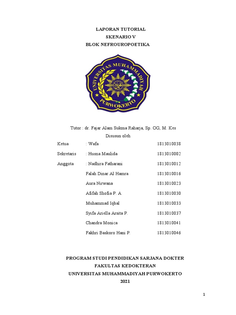 Laporan Tutorial Skenario 5 Blok 17 Kelompok 5 | PDF | Sains & Matematika