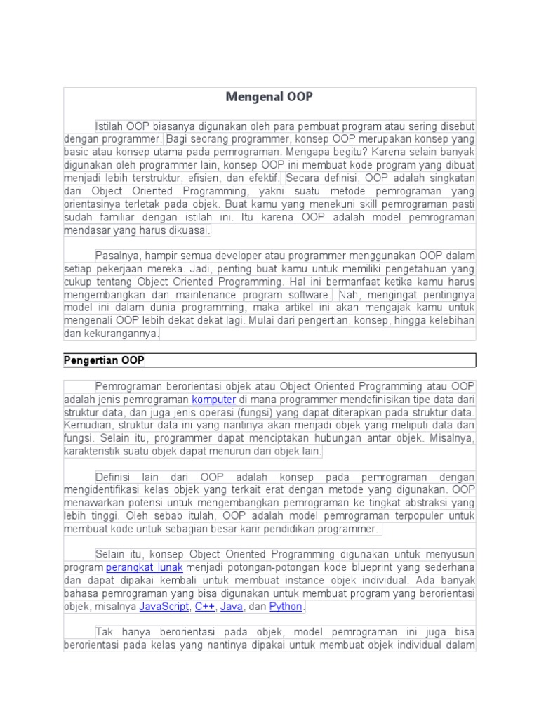Mengenal OOP | PDF