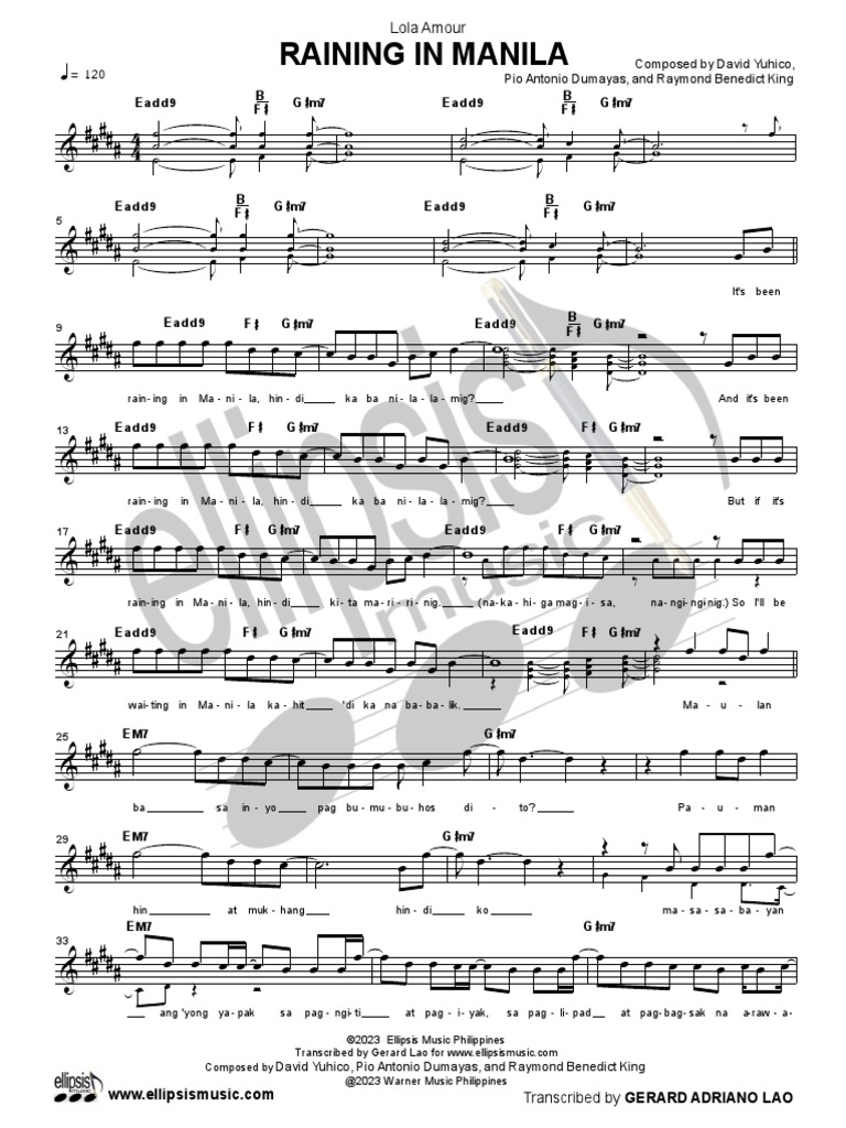 Raining in Manila | PDF