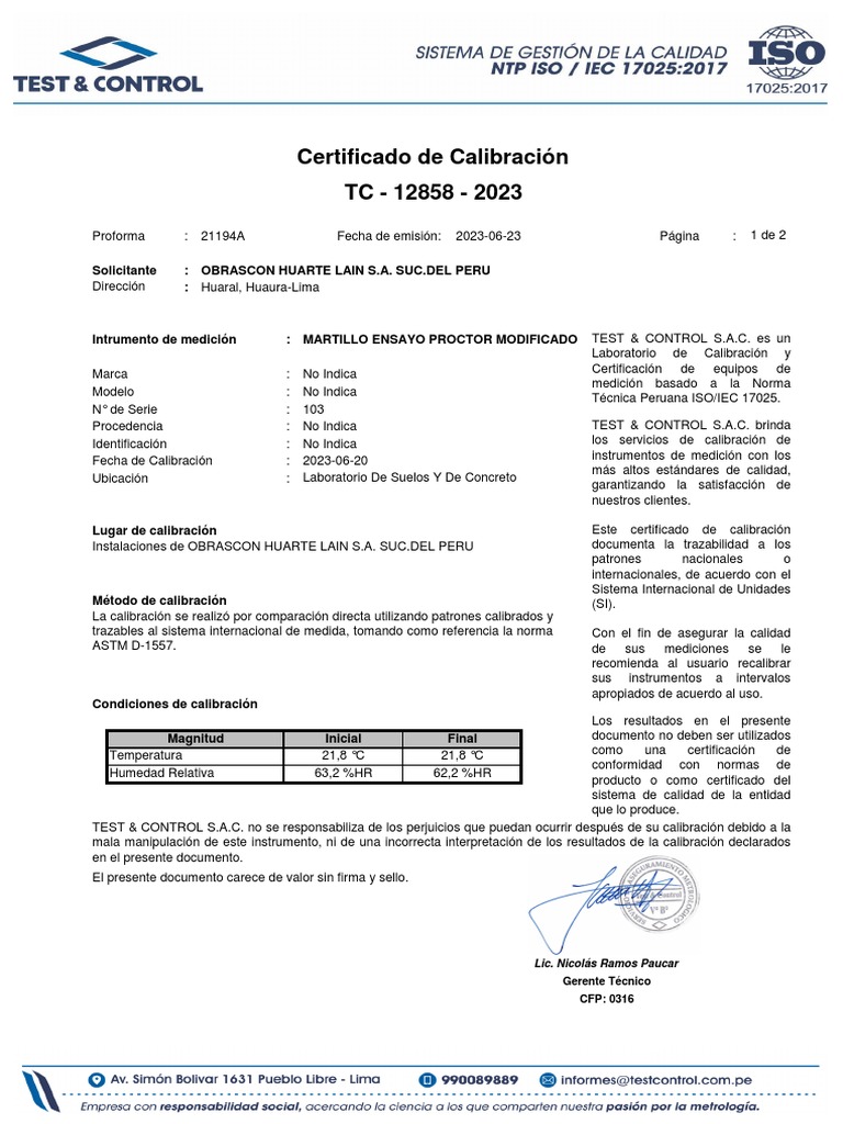 Tc 12858 21194ac1 68 Martillo Ensayo Proctor Modificado | PDF ...