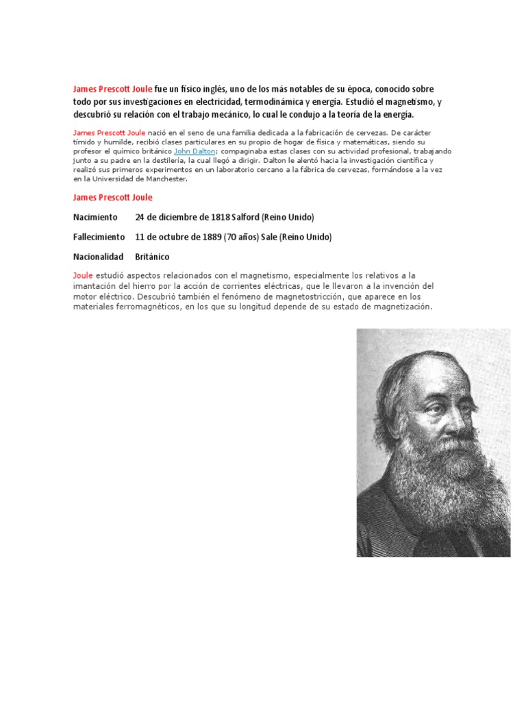 James Prescott Joule | PDF