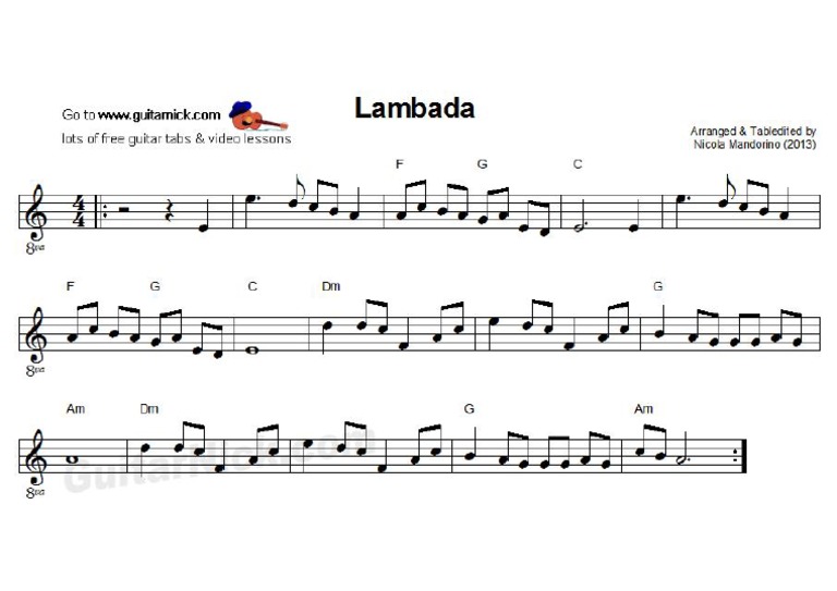 lambada-easy-guitar-sheet | PDF