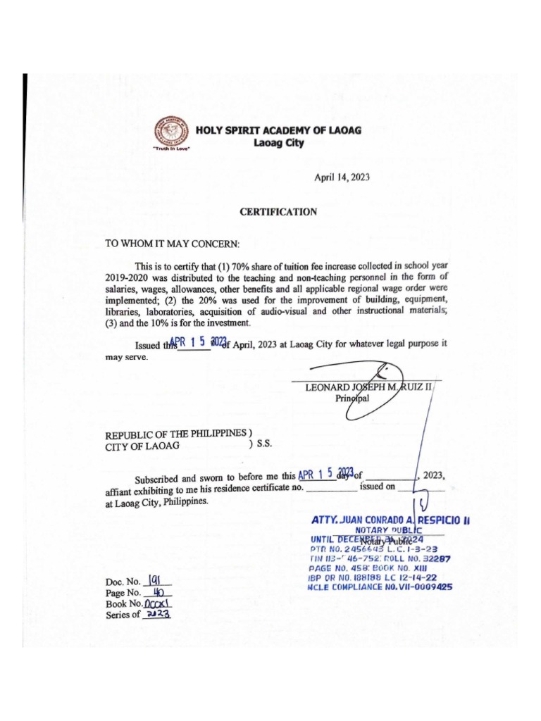Notarized Application | PDF
