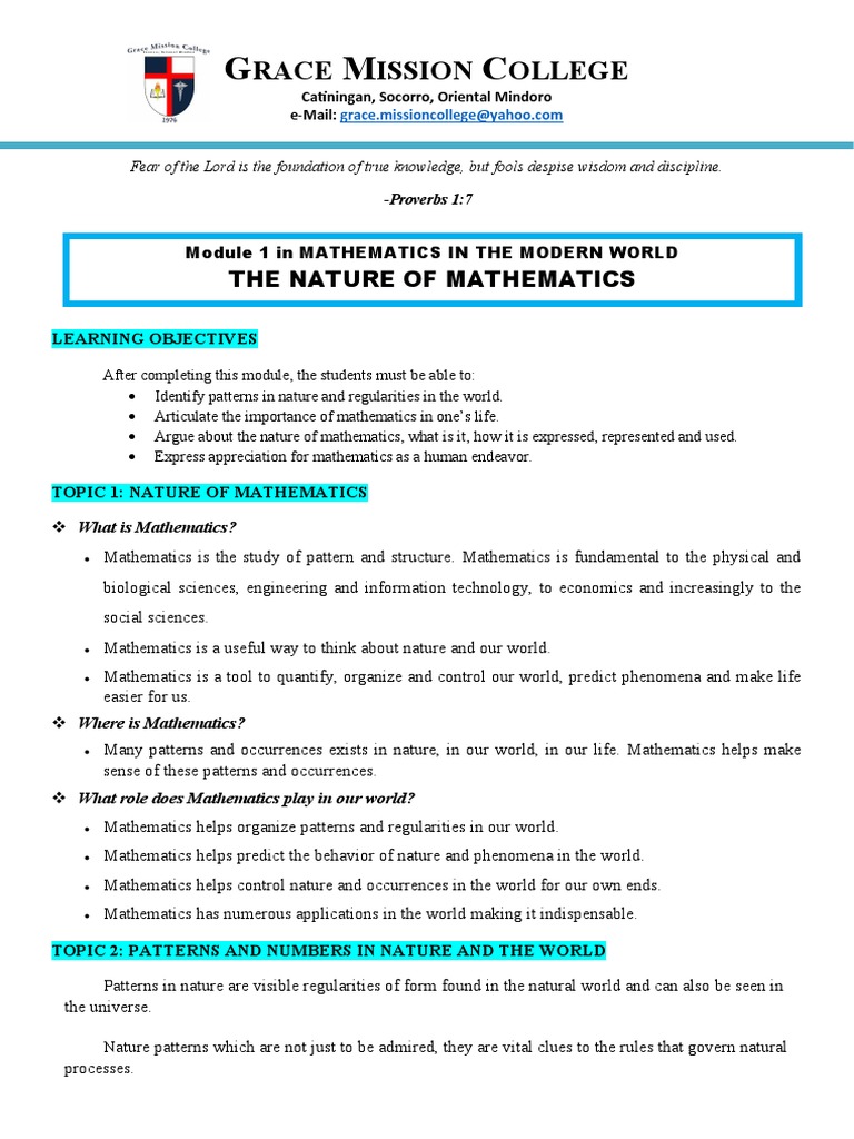 Module 1 Mathematics in the Modern World | PDF