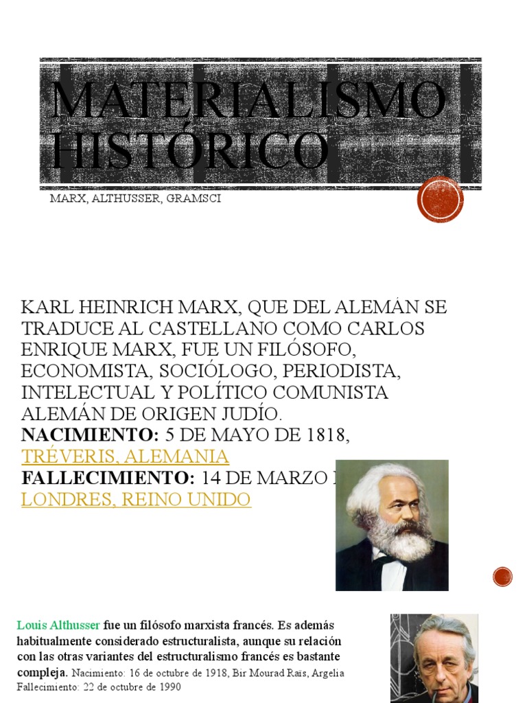 Materialismo Histórico | PDF | Karl Marx | Louis Althusser