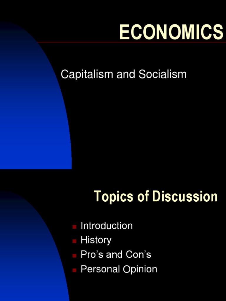 Economics: Capitalism and Socialism | PDF