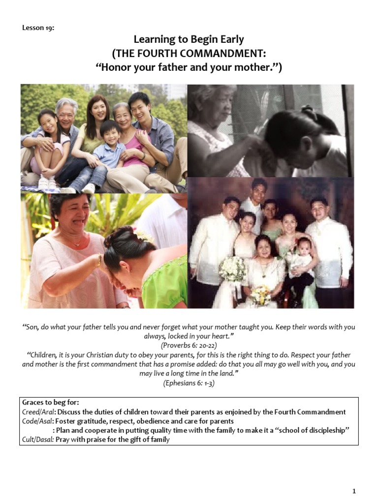 4th Commandment | Download Free PDF | Mary, Mother Of Jesus | Ten ...