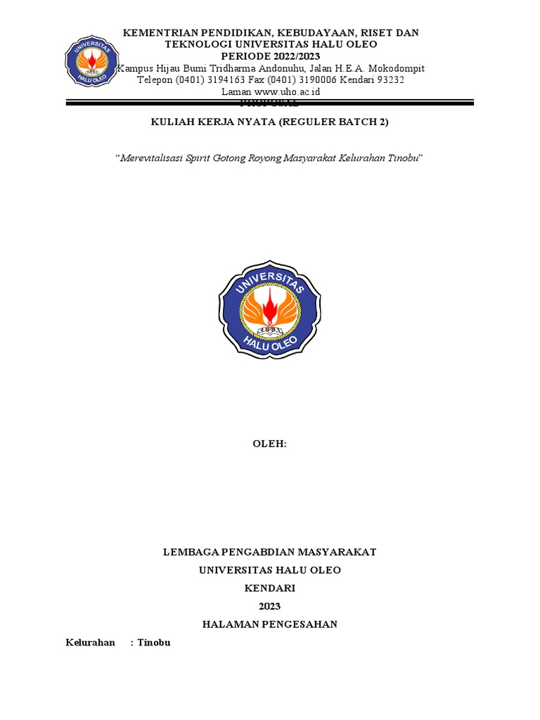 Proposal Kegiatan KKN | PDF