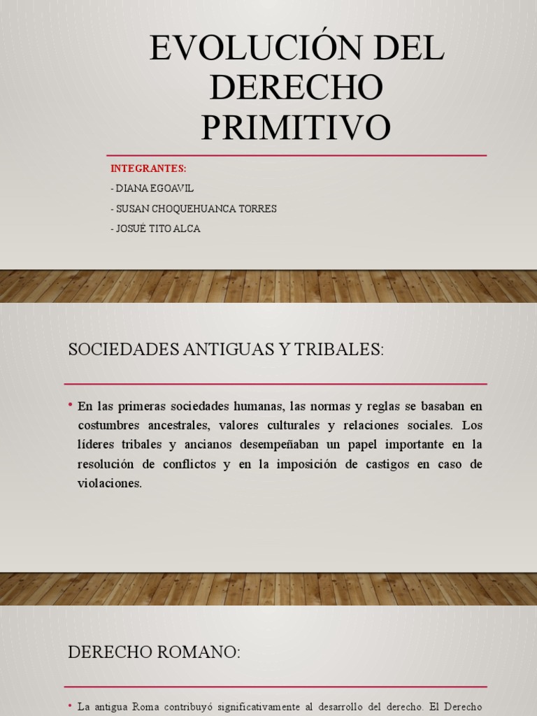 Evolución Del Derecho Primitivo (1) | PDF