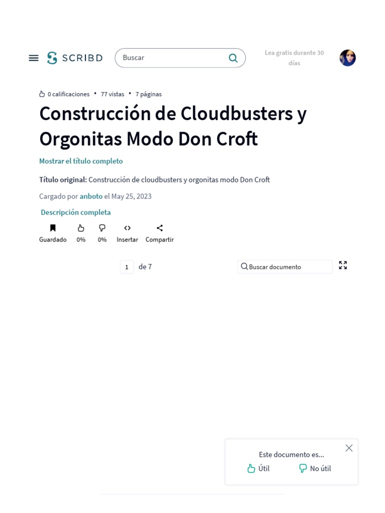 Guía para Crear Orgonitas y Cloudbusters | PDF