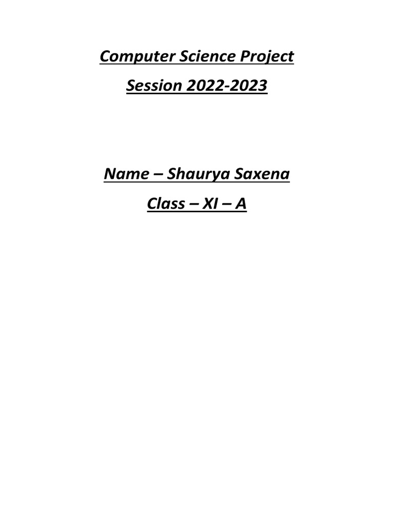 Cs Shaurya | PDF | Programming | Constructor (Object Oriented Programming)
