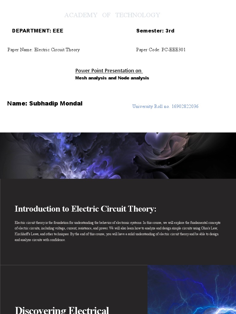 Introduction To Electric Circuit Theory | PDF