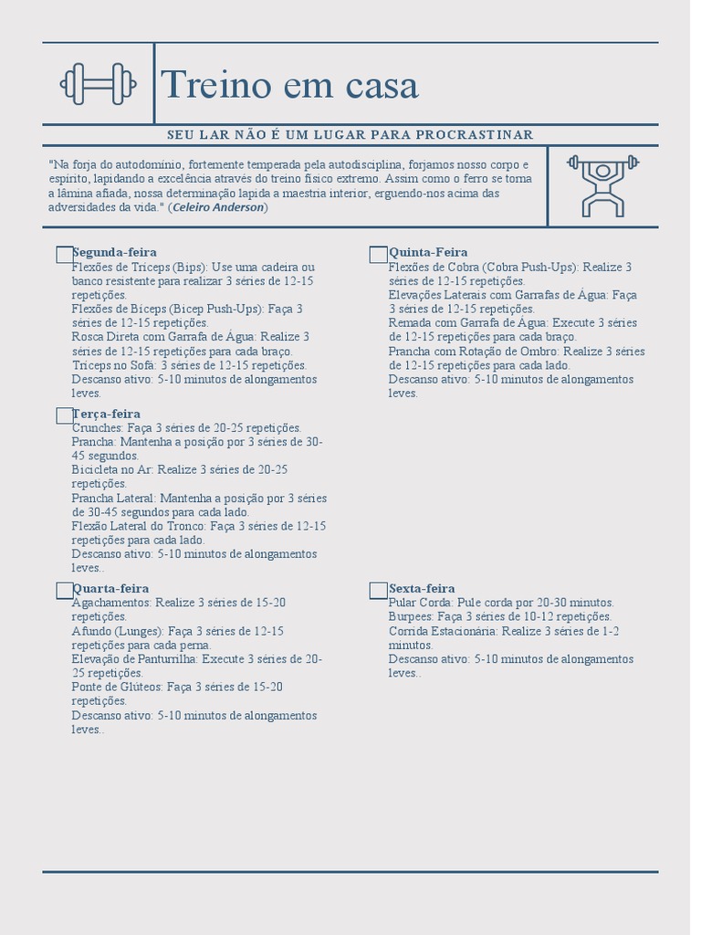 Treino em Casa | PDF