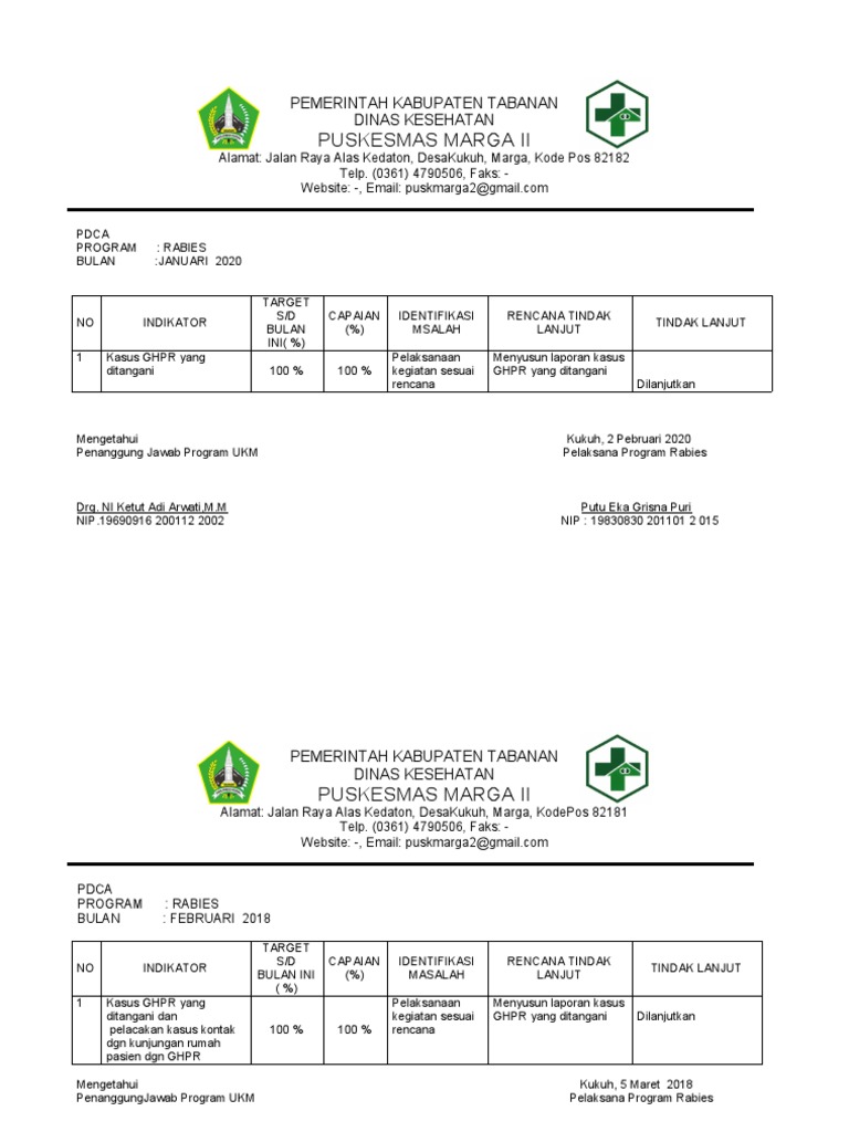 Pdca Rabies 2020 | PDF