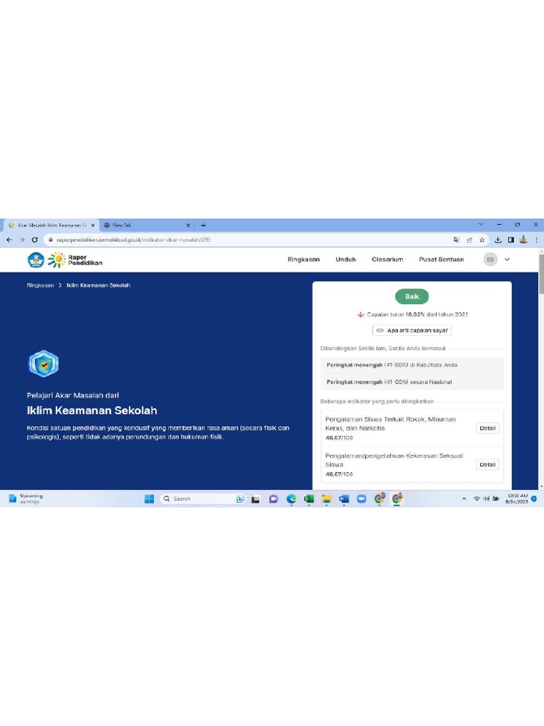 Eksplor Akar Masalah Iklim Keamanan Sekolah | PDF