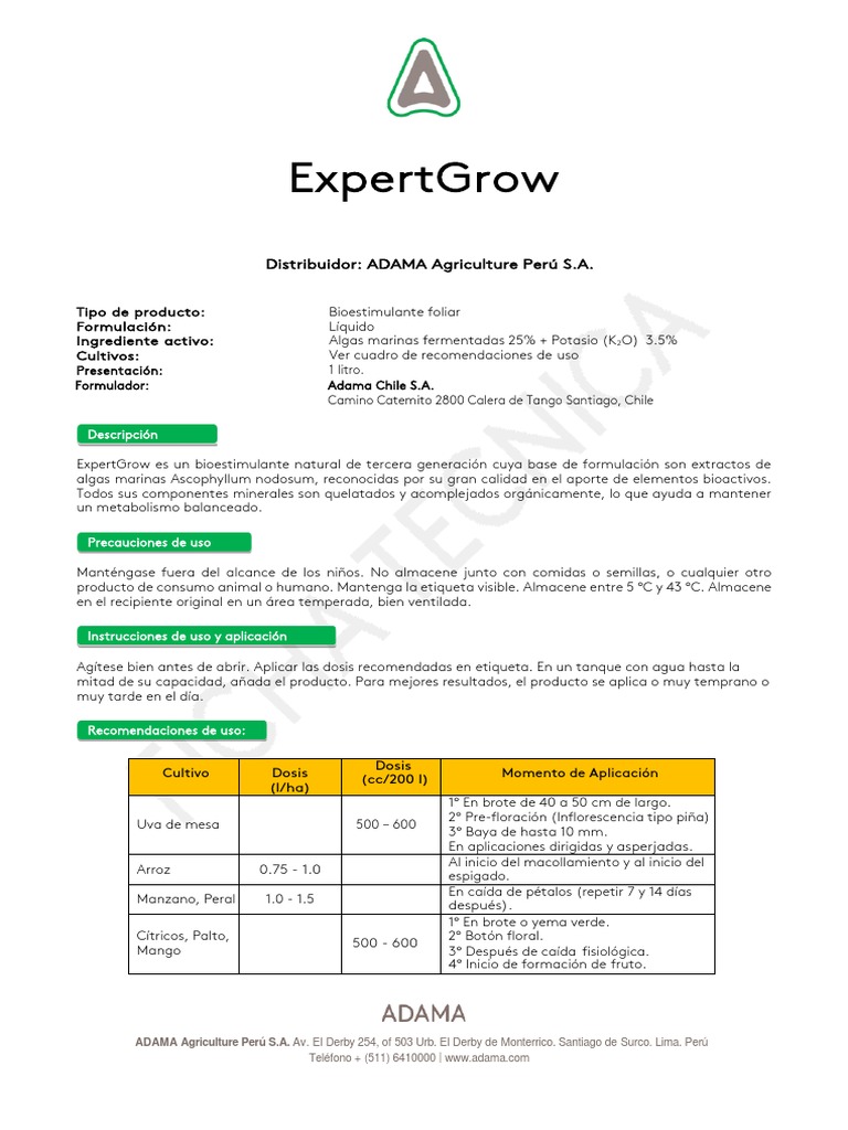 ExpertGrow: Bioestimulante para Cultivos | PDF | Plantas | Agricultura