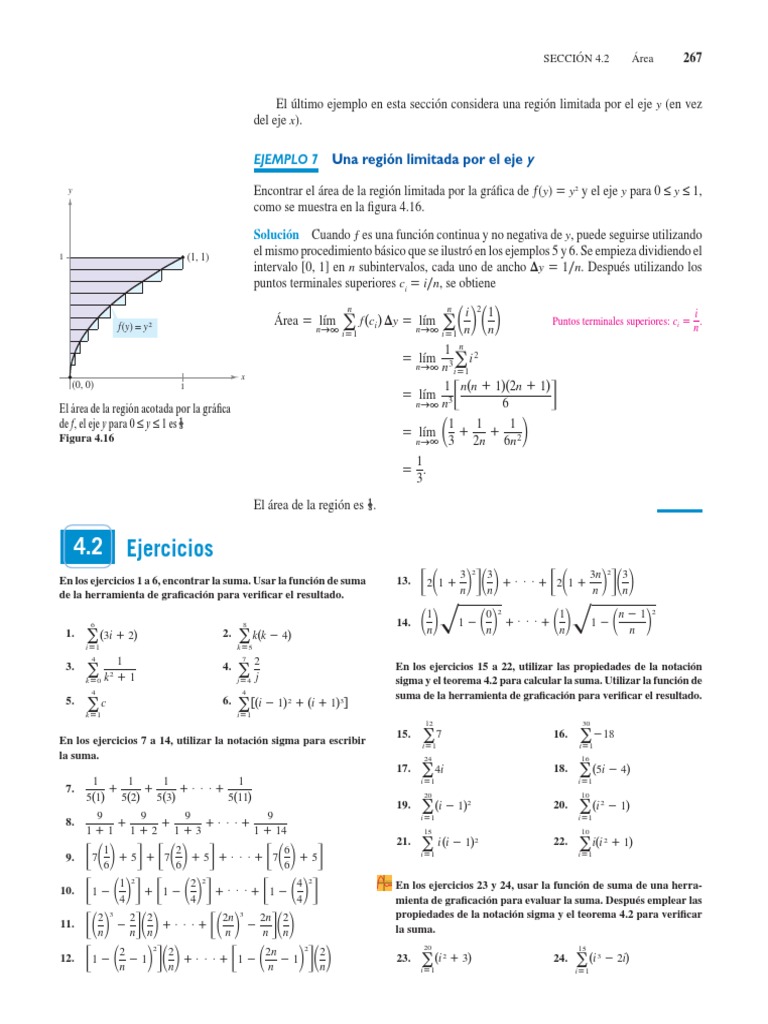 Ejercicios Área - Seccion 4.2 | PDF