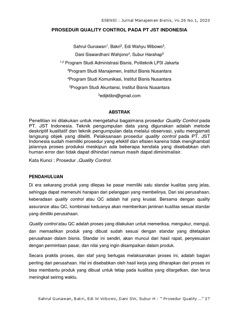 Quality Control | PDF