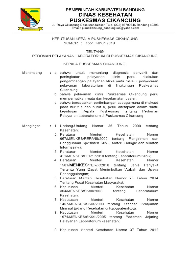SK Pedoman Lab | PDF