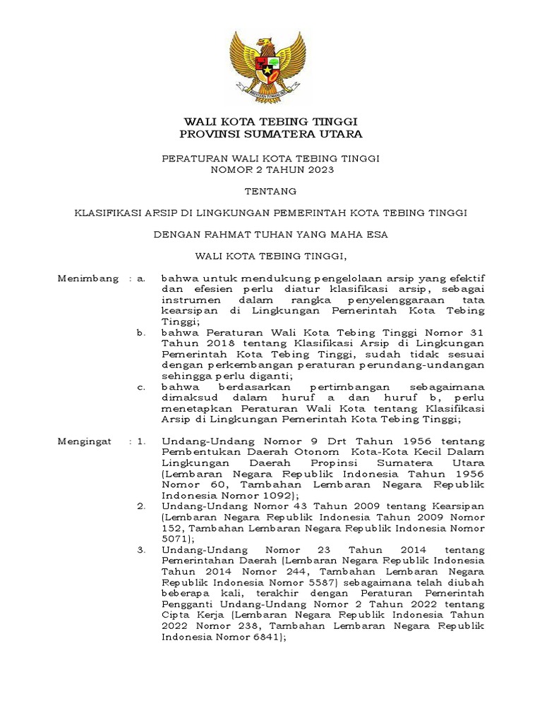 Bab88 Perwa No.2 Tahun 2023 Jdih | PDF