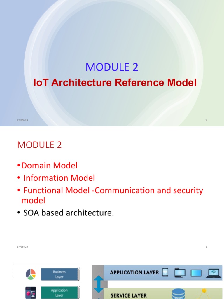 3-MODULE 2 - IoT Architecture Reference Model-06-05-2023 | PDF