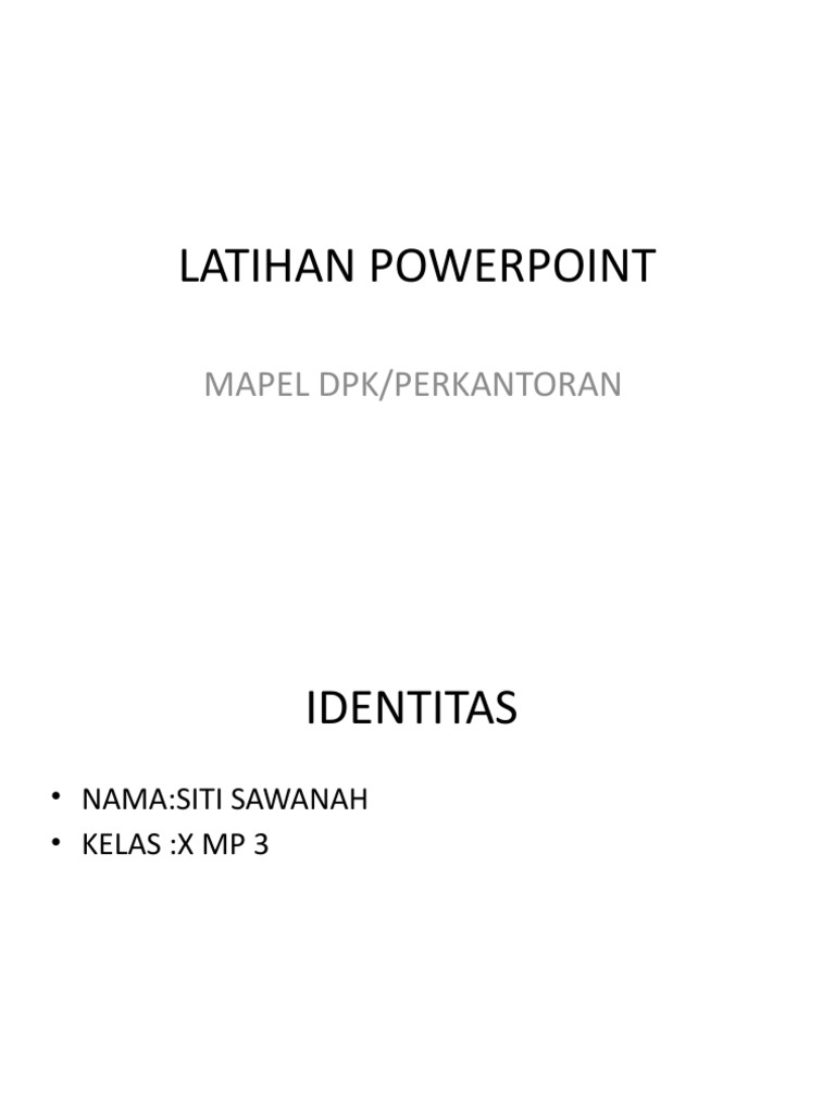 Latihan Powerpoint | PDF