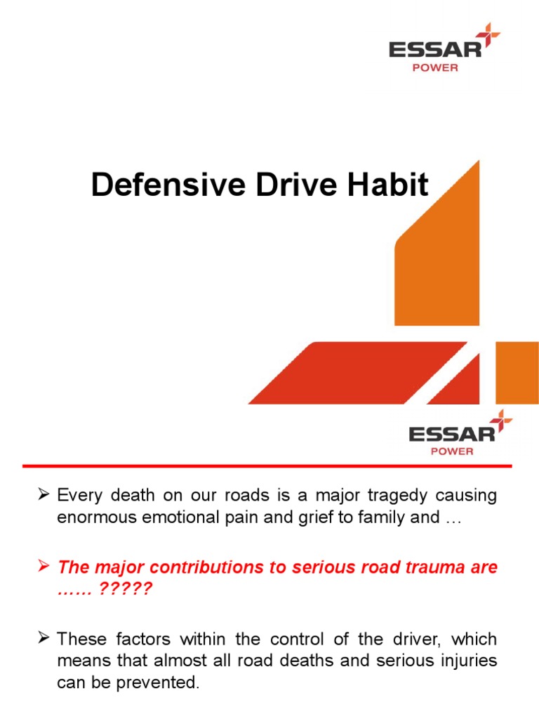 Defensive Driving Habits - Old | PDF | Traffic | Intersection (Road)