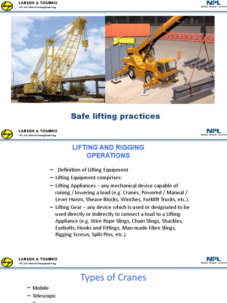 Lifting Safety for Crane Operators | PDF | Technology & Engineering