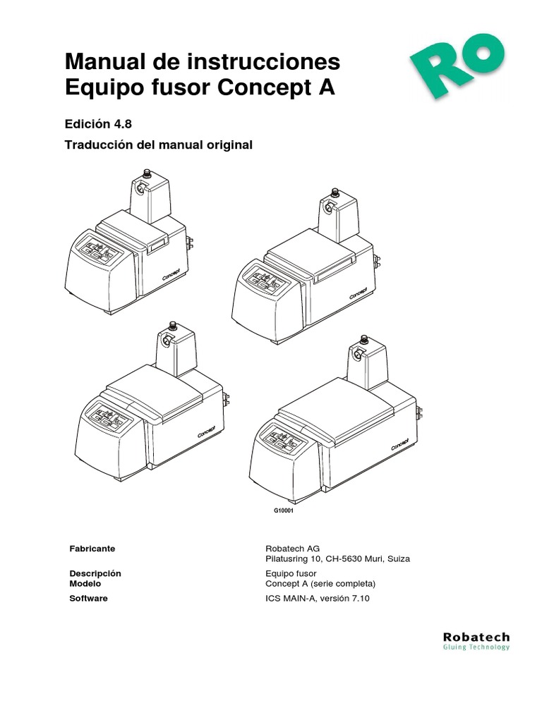 MANUAL ROBATECH MELTER CONCEPT A Instructions Concept A Spanish - 4.8 ...