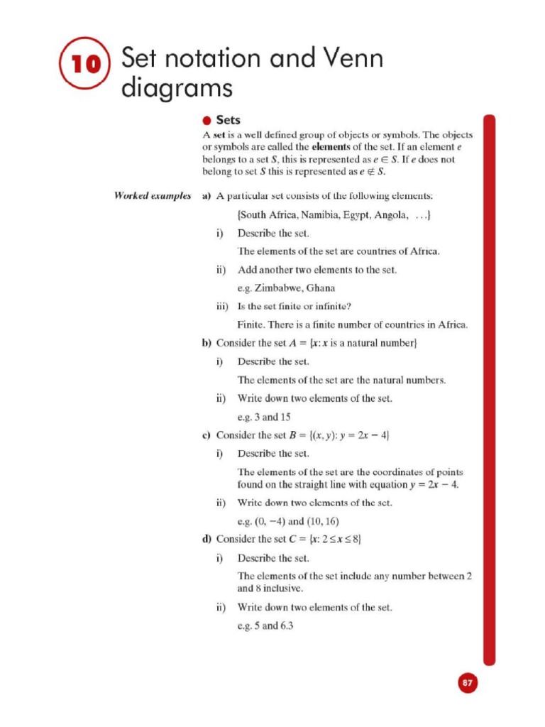 Set Notation - Venn Diagram | PDF