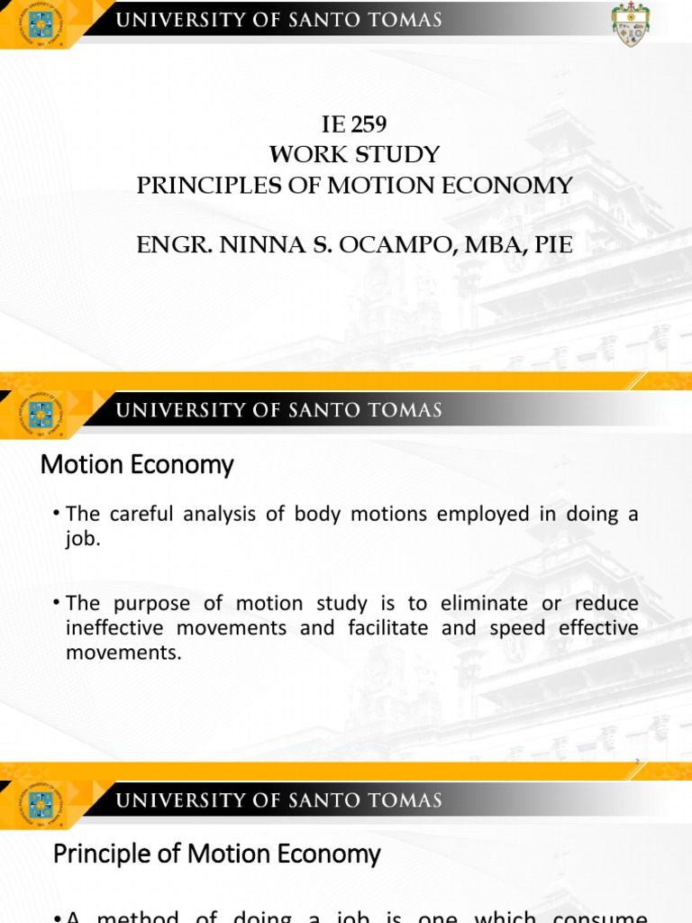 CHAPTER 5 - Principles of Motion Economy | PDF
