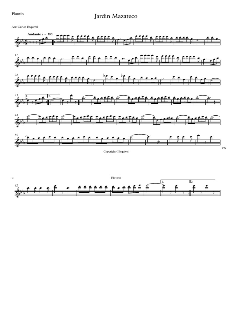 Jardin Mazateco - Flautín | PDF