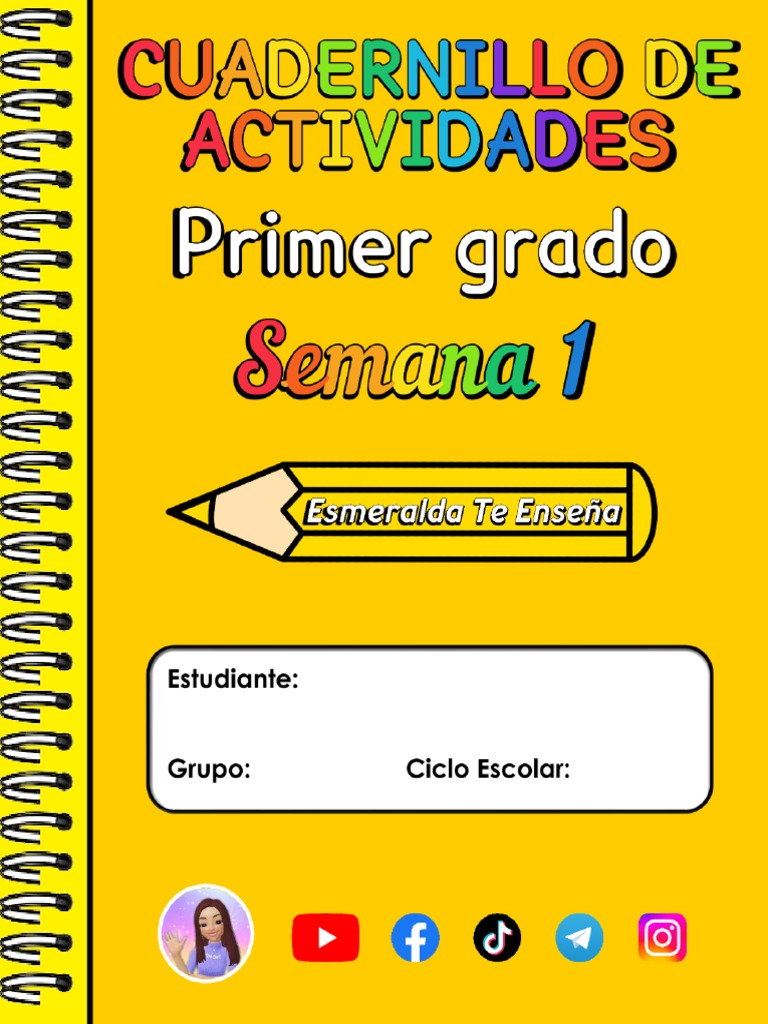 ? 1° S1 - CUADERNILLO DE ACTIVIDADES ? Esmeralda Te Enseña ? ANEXOS? | PDF