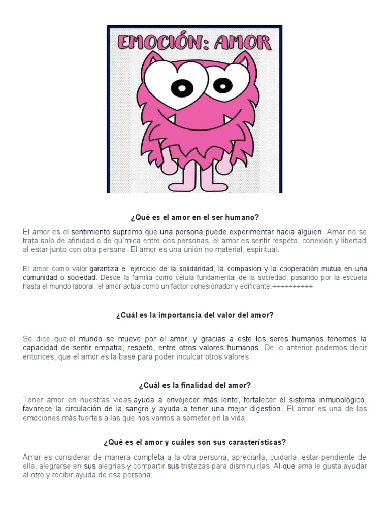 Valor Del Amor | PDF | Amor